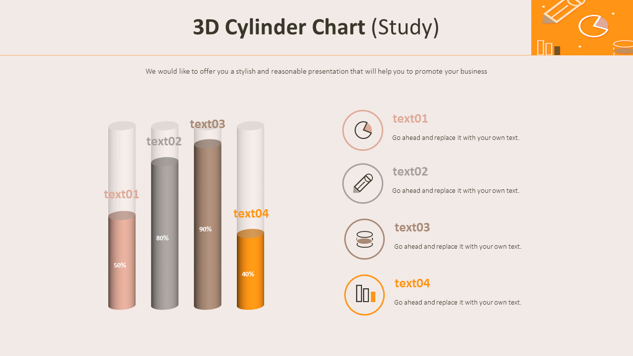 3D Cylinder Chart (Study)|Column
