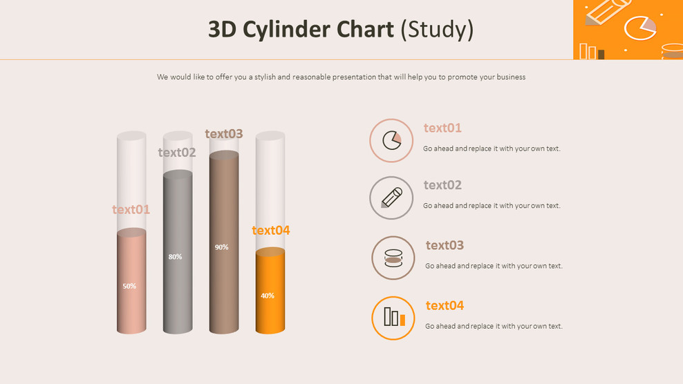 3D Cylinder Chart (Study)|Column