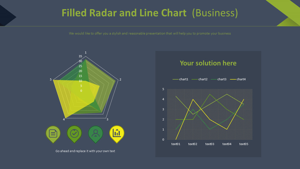 Filled Radar and Line Chart (Business)