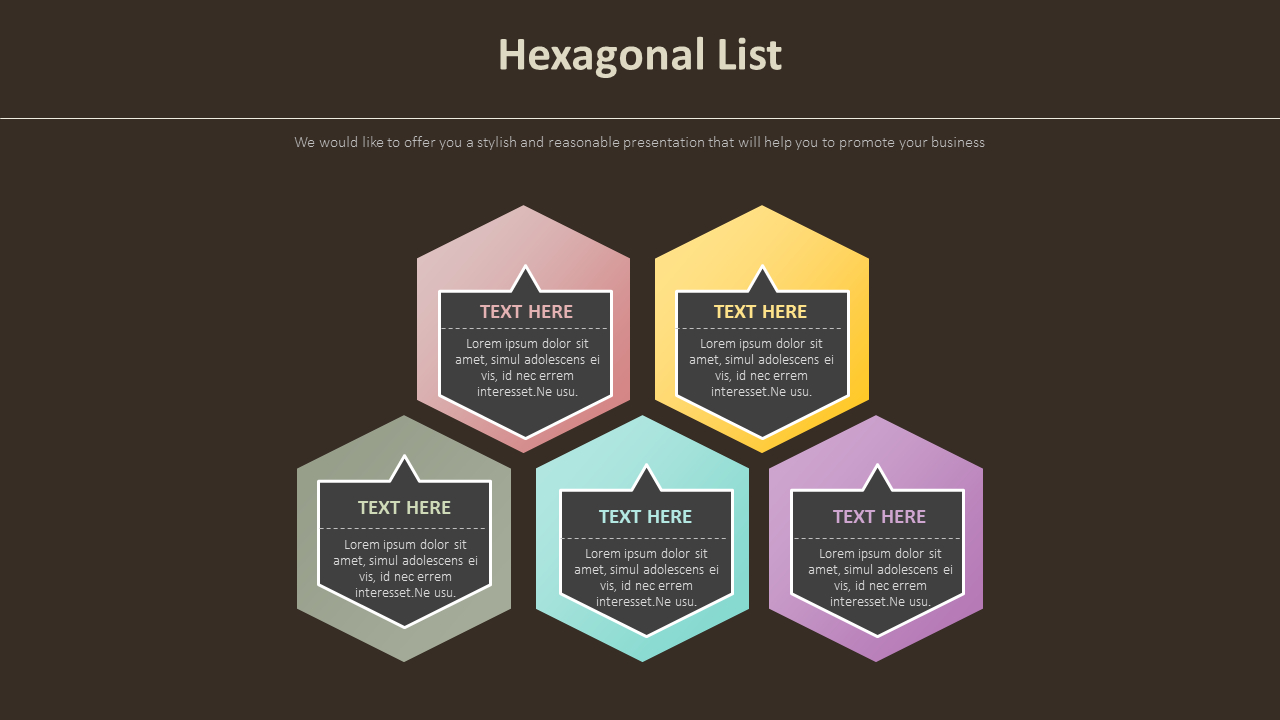 Hexagonal List Diagram