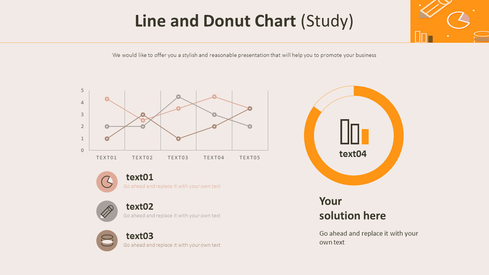 Line and Donut Chart (Study)