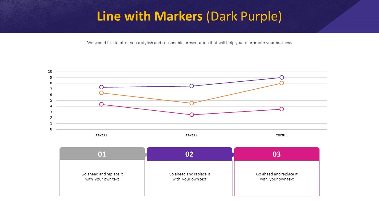 Line with Markers (Dark Purple)|Chart