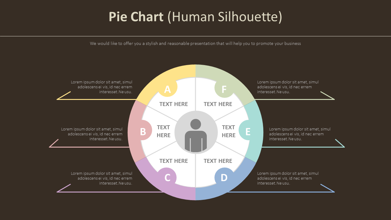 Pie Chart Diagram (Human Silhouette)