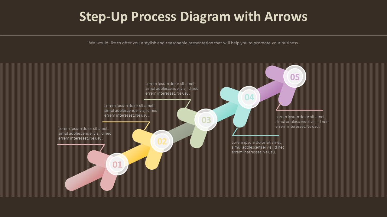 Step-Up Process Diagram with Arrows