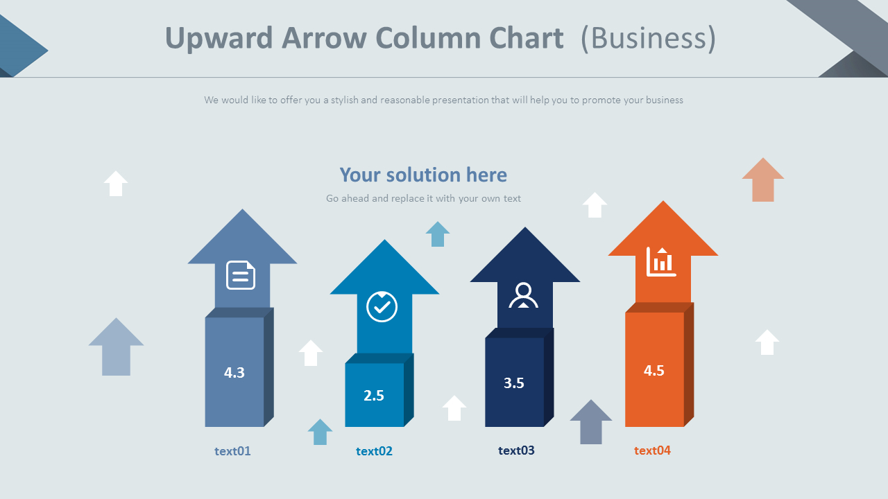 Upward Arrow Column Chart (Business)