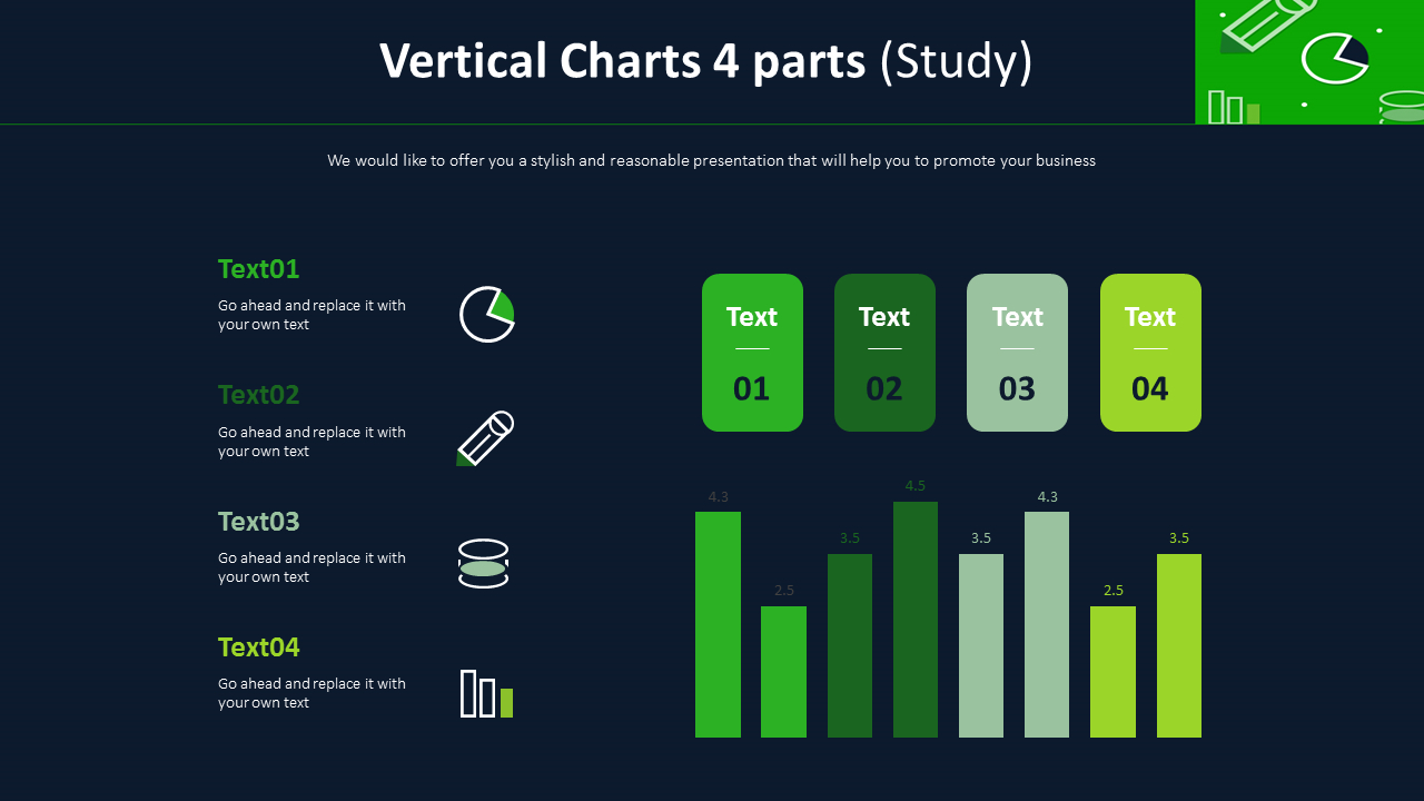 Vertical Charts 4 parts (Study)