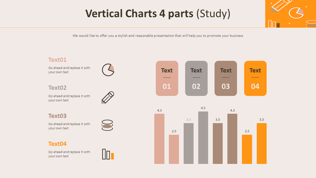 Vertical Charts 4 parts (Study)