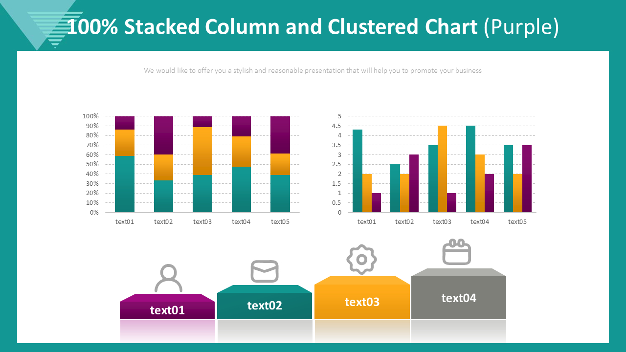 Clustered Stacked Bar Chart Powerpoint AlinaGenevieve