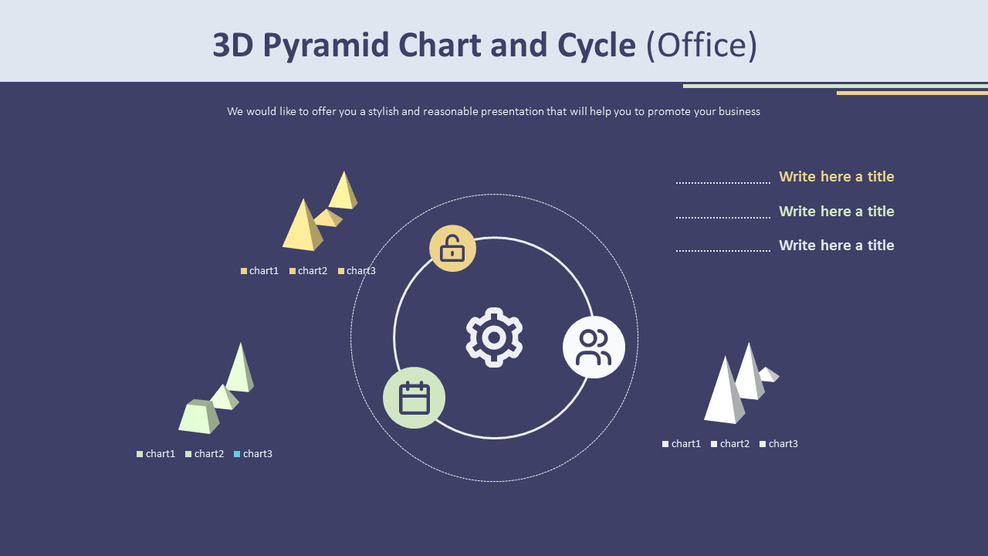 3D Pyramid Chart and Cycle (Office)