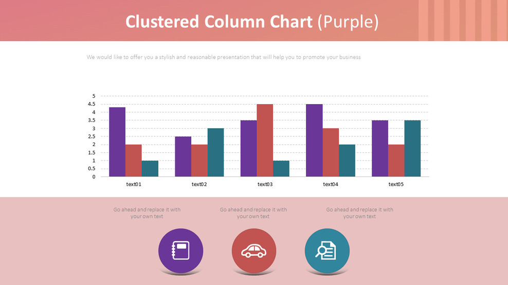 Clustered Column Chart (Purple)