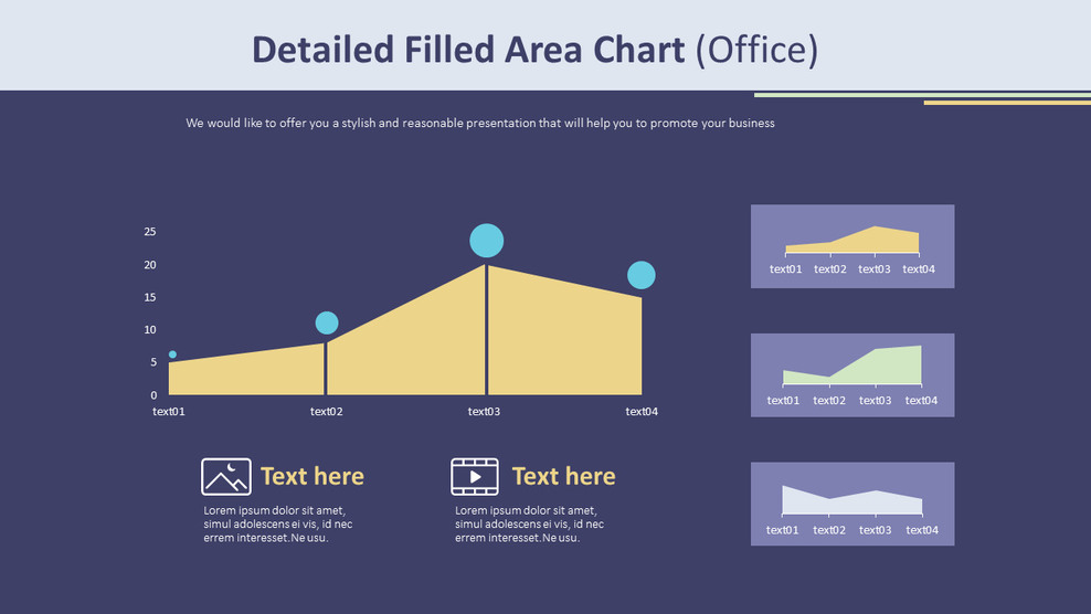 Detailed Filled Area Chart (Office)