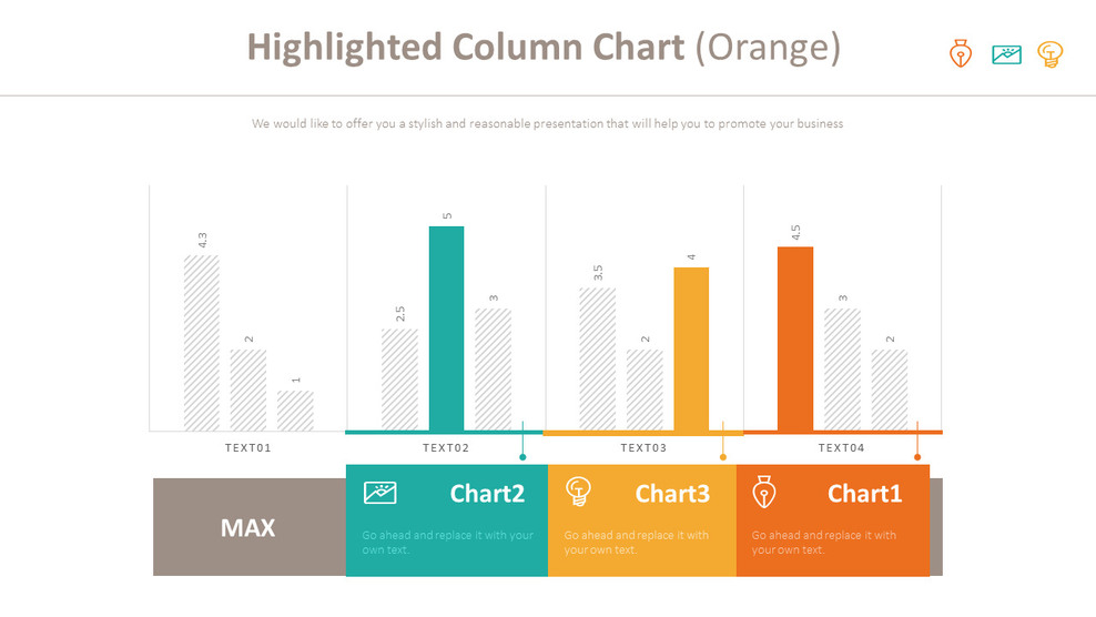 Highlighted Column Chart (Orange)