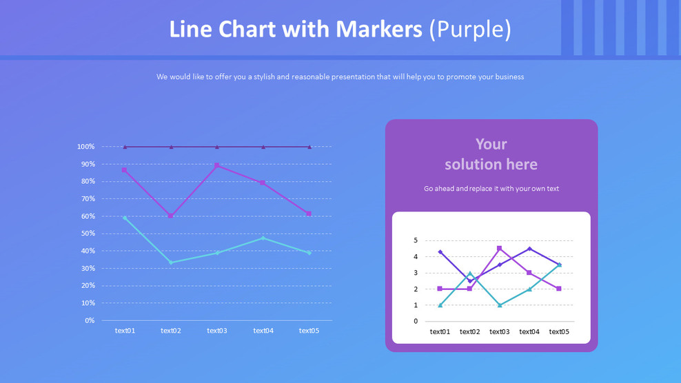 Line Chart with Markers (Purple)