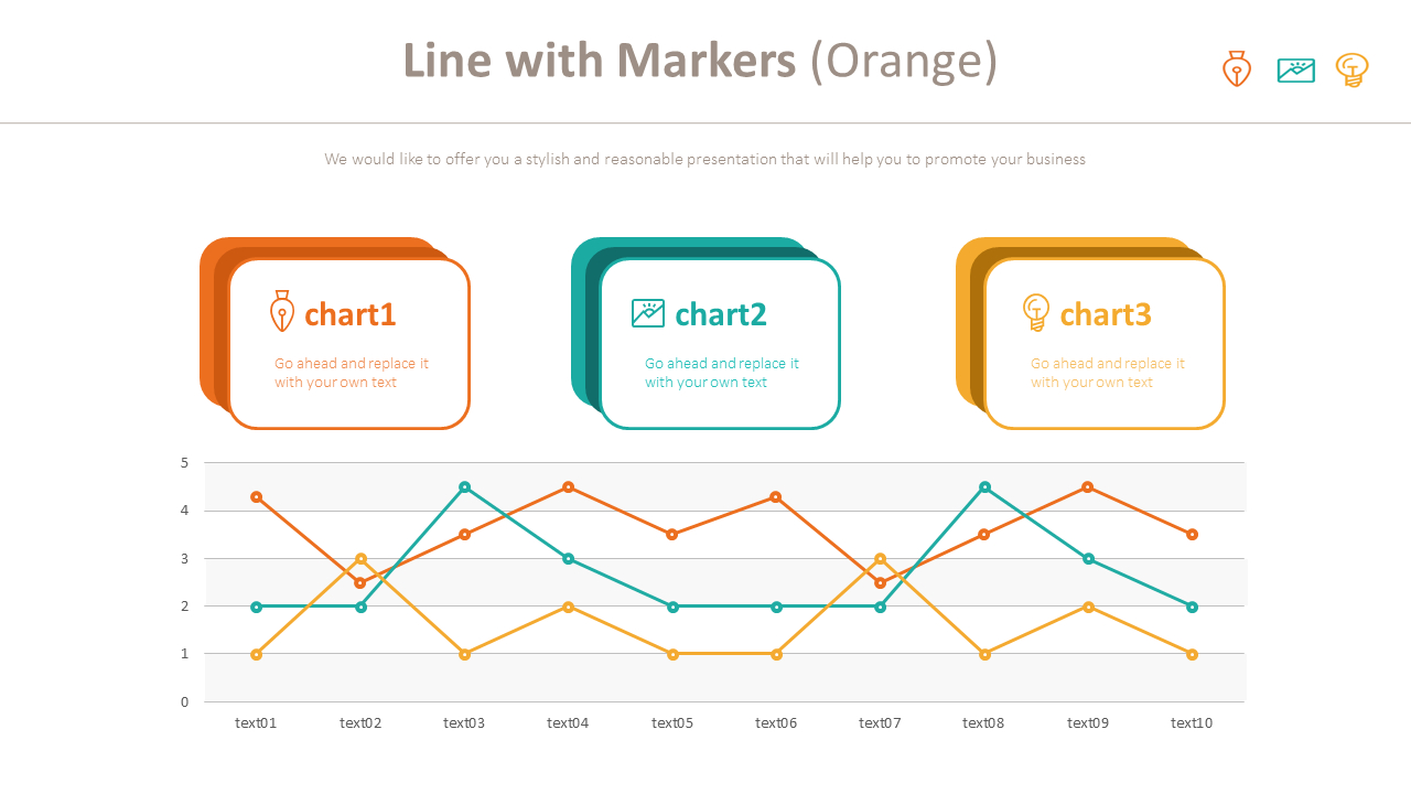 Line with Markers (Orange)|Chart