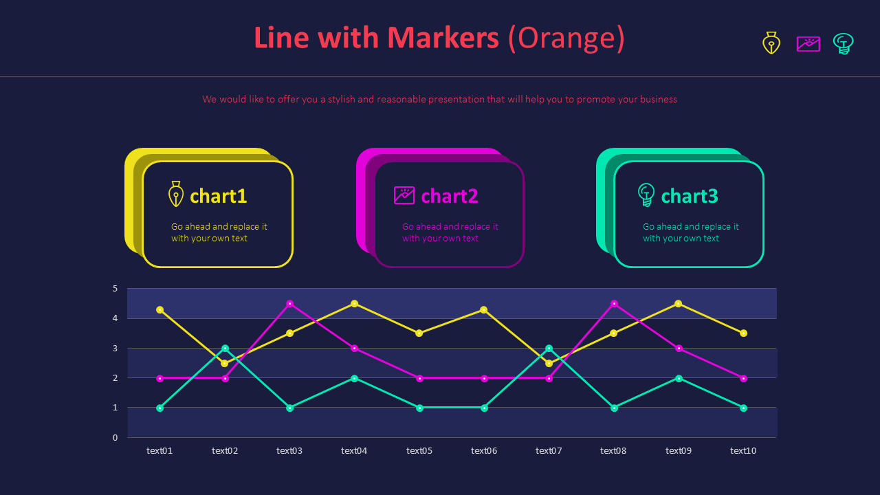 Line with Markers (Orange)|Chart