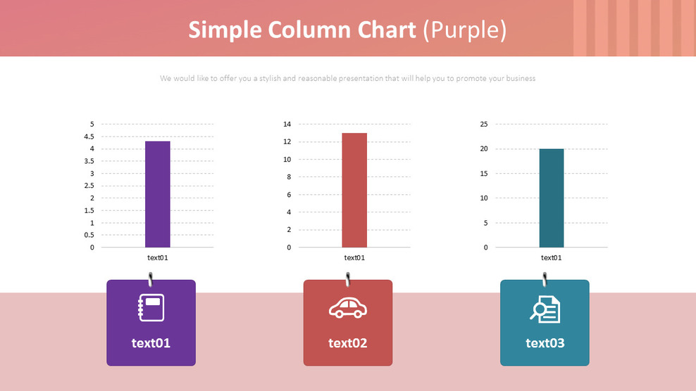 Simple Column Chart (Purple)