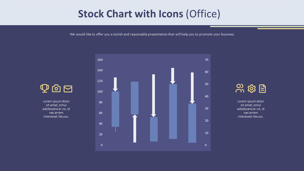 Stock Chart with Icons (Office)