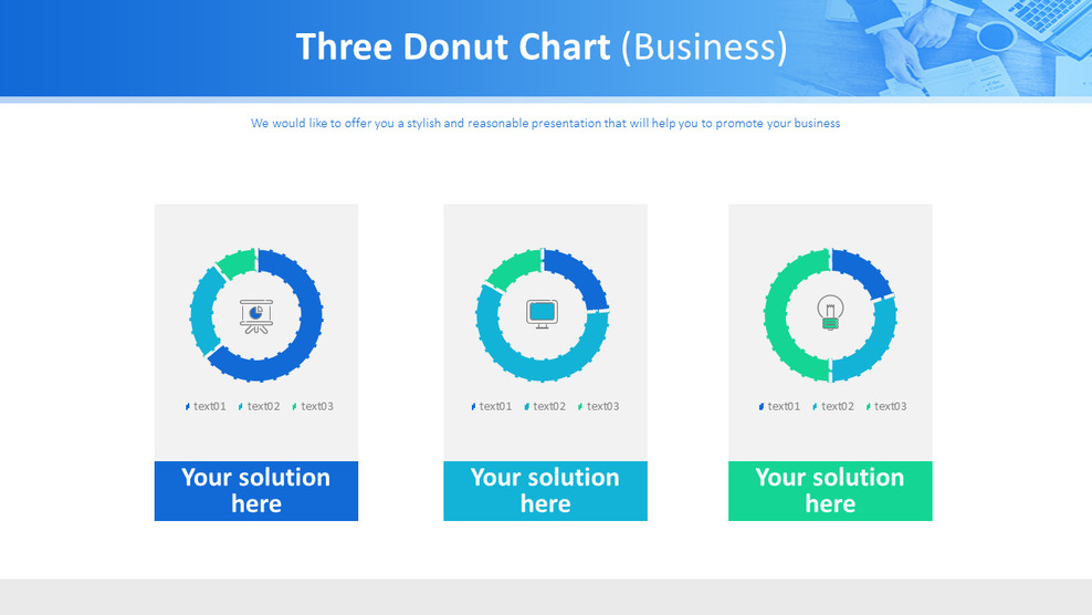 Three Donut Chart (Business)|Doughnut
