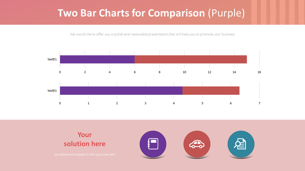 Two Bar Charts for Comparison (Purple)