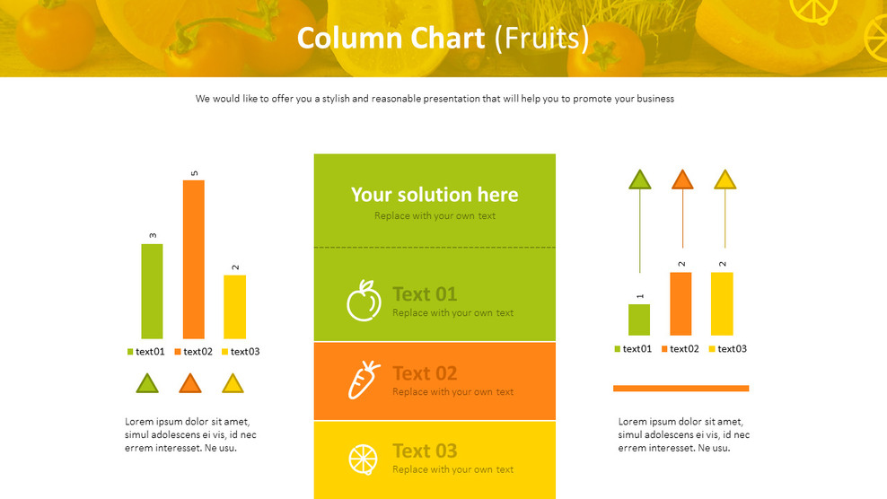 Column Chart (Fruits)