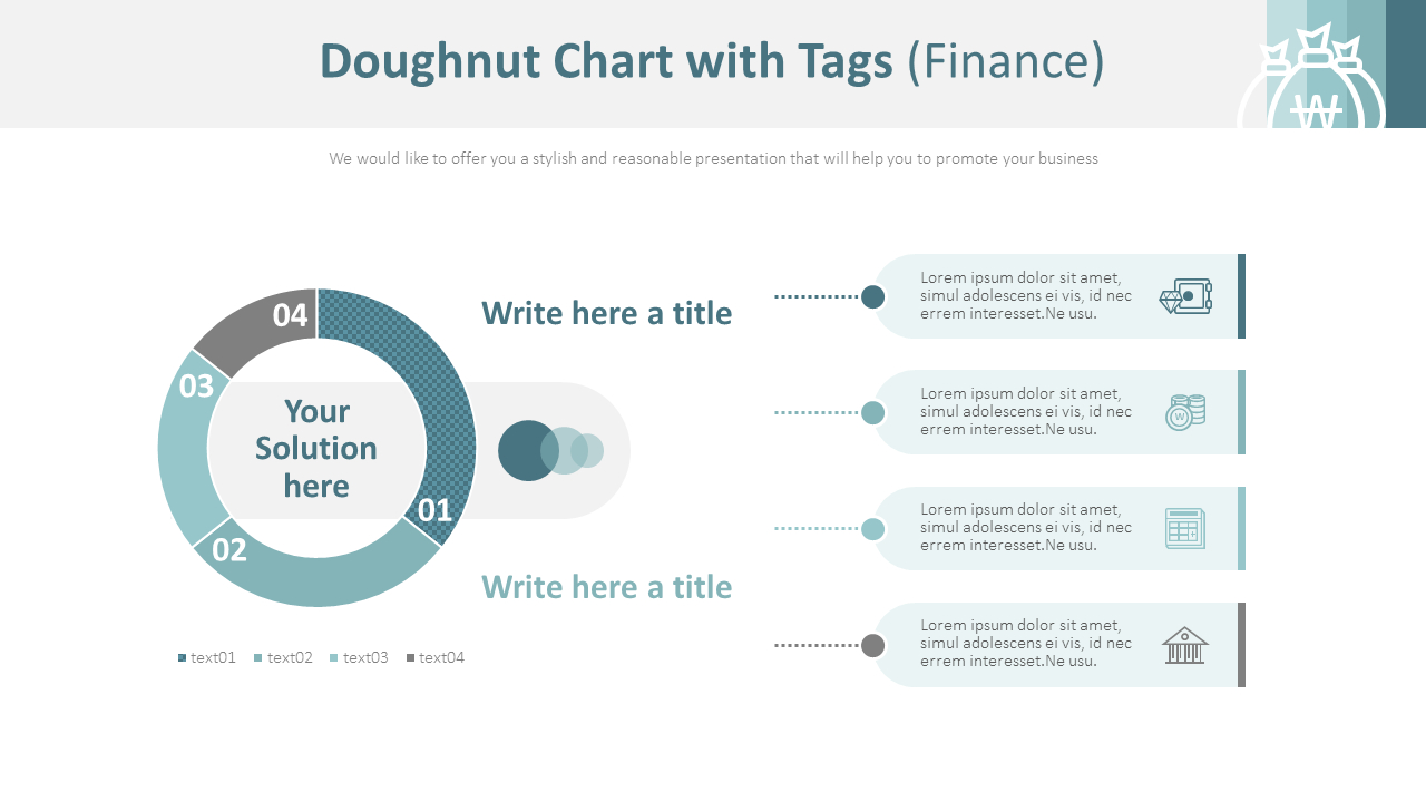 Doughnut Chart with Tags (Finance)