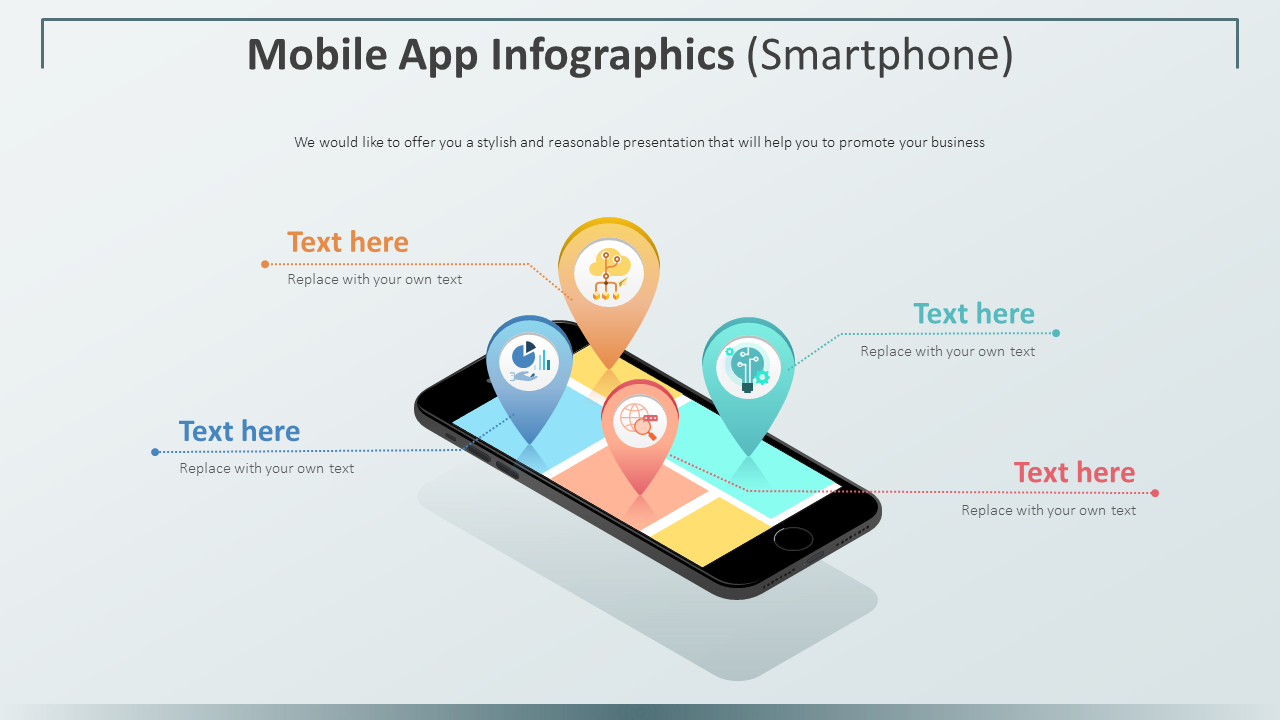 Mobile App Infographics Diagram (Smartphone)