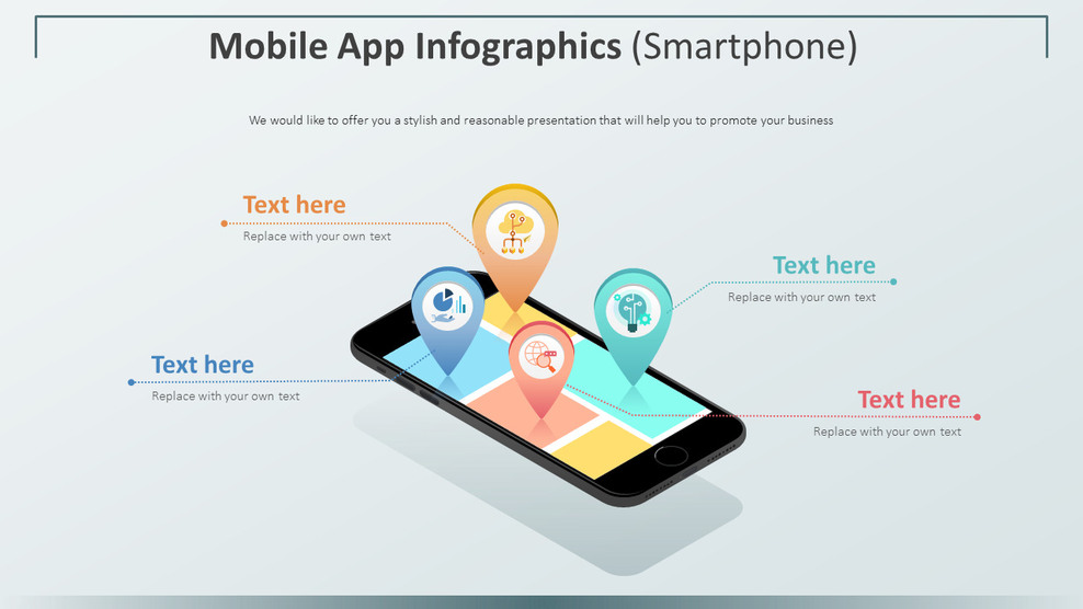 Mobile App Infographics Diagram (Smartphone)