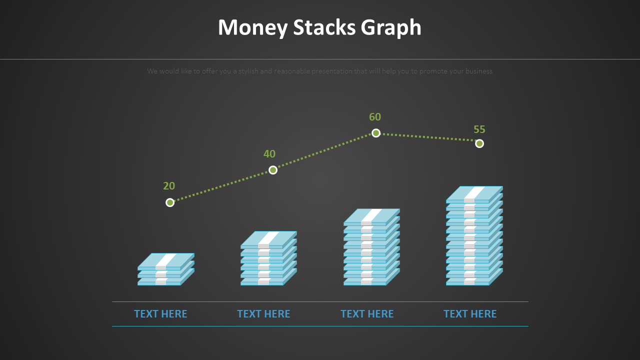 Money Stacks Graph Diagram