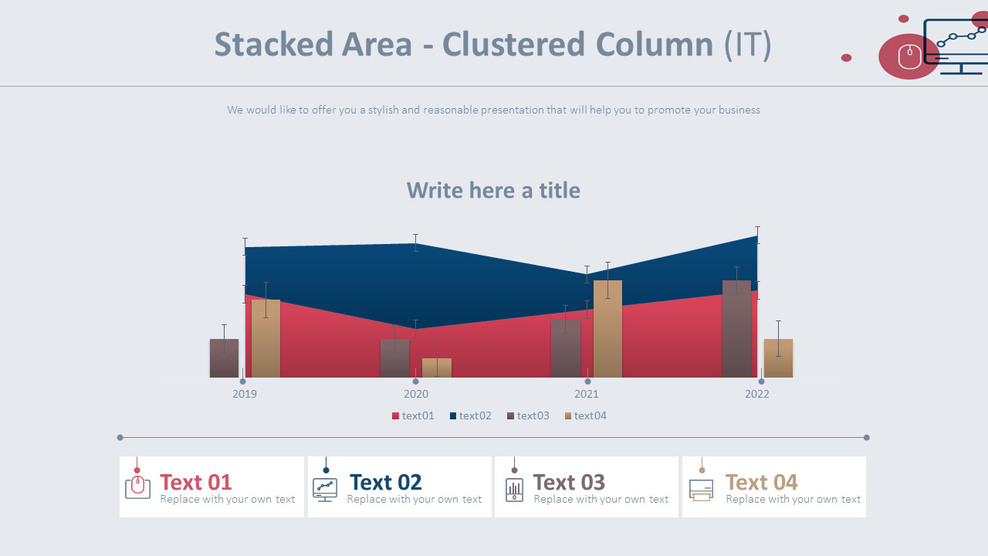 Stacked Area - Clustered Column (IT)|Chart