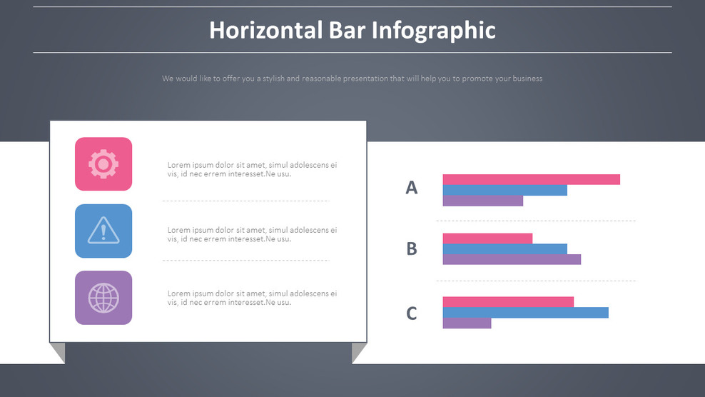 Horizontal Bar Infographic Diagram