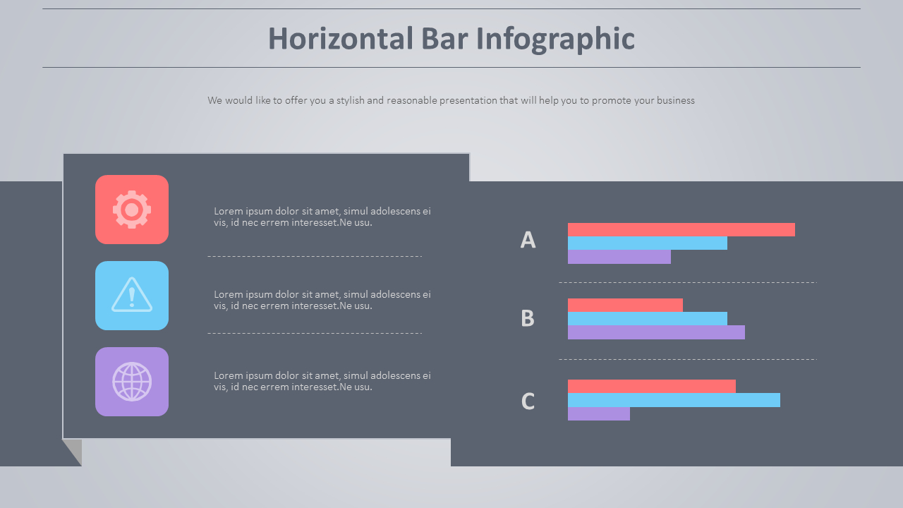 Horizontal Bar Infographic Diagram