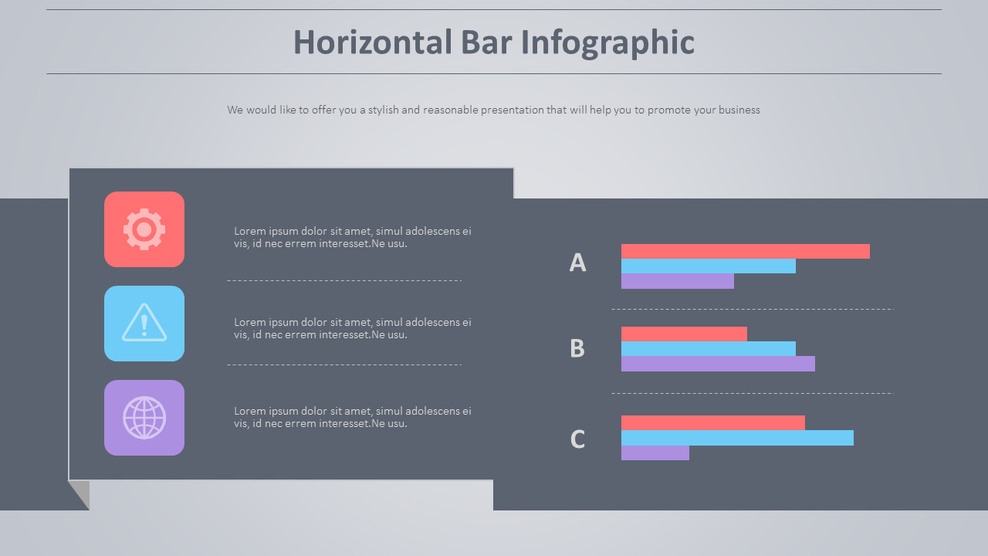 Horizontal Bar Infographic Diagram