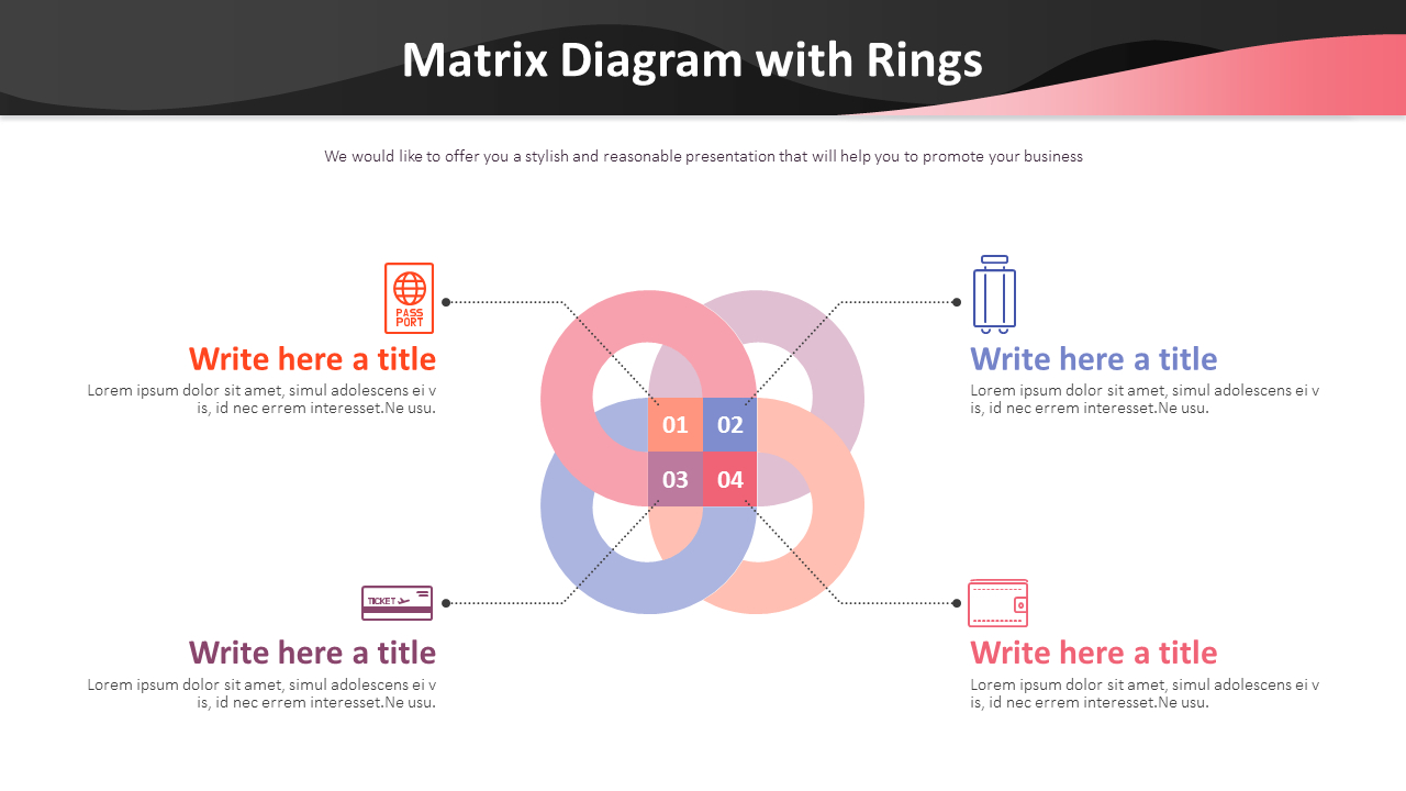 Matrix Diagram with Rings