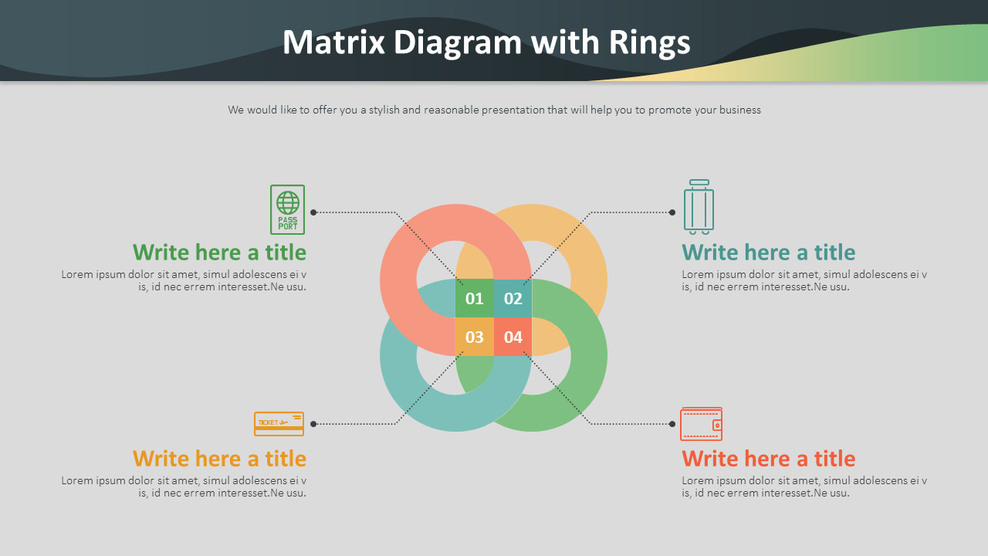 Matrix Diagram with Rings
