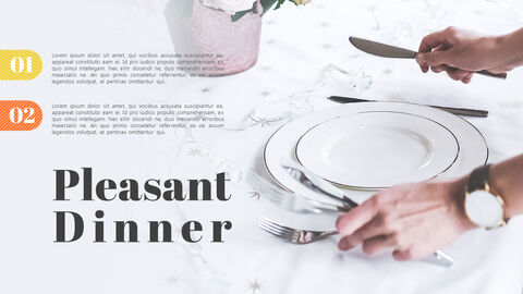 Pleasant Dinner Easy PPT Template