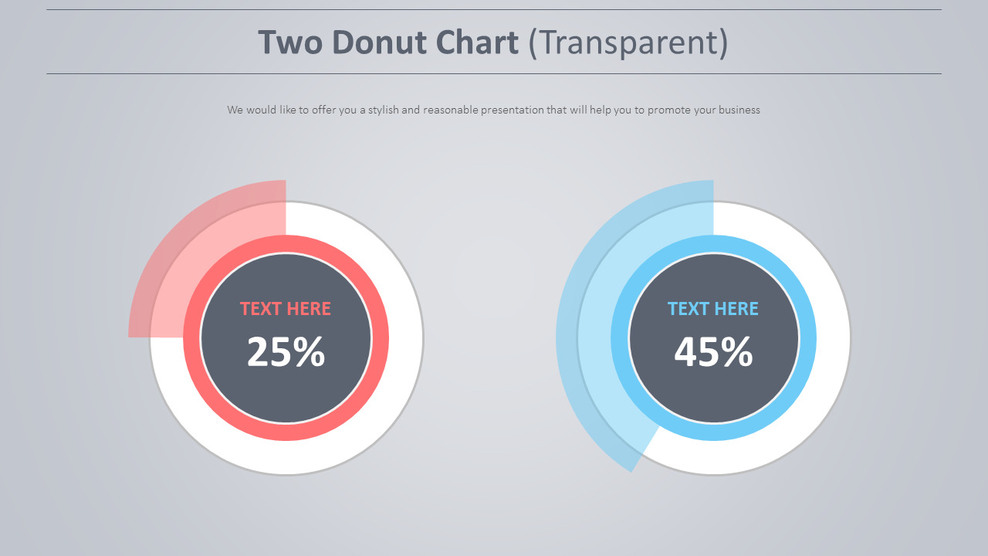 Two Donut Chart Diagram (Transparent)