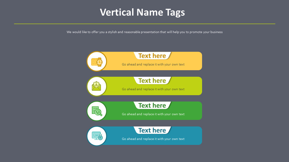 Vertical Name Tags Diagram|List