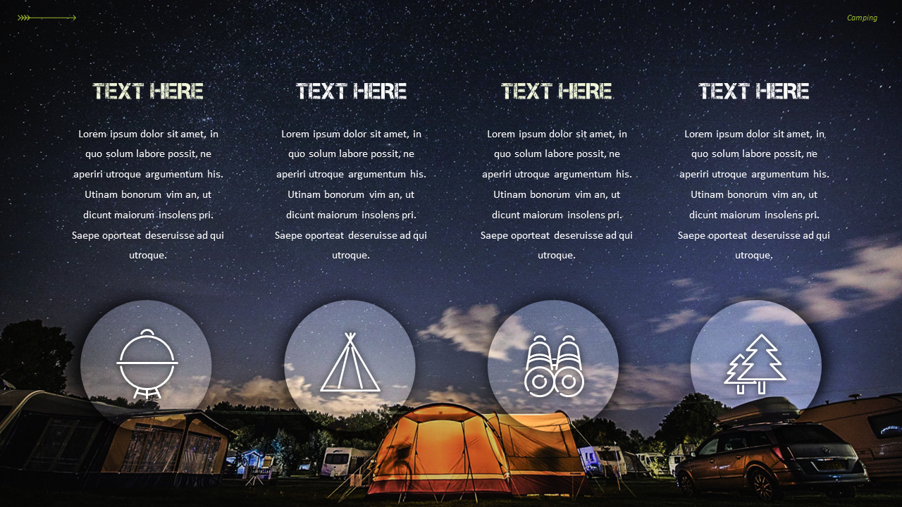 Camping PowerPoint Templates Multipurpose Design