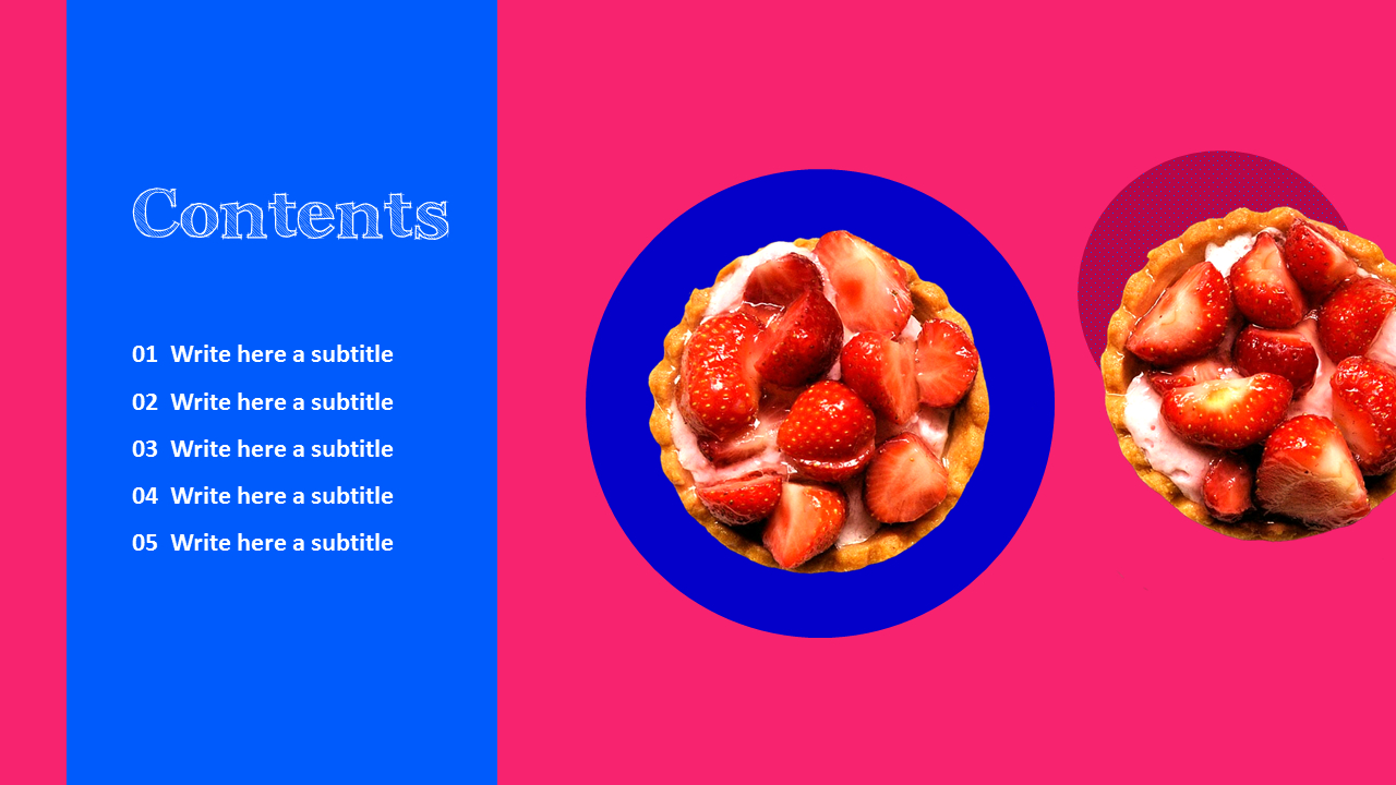 Colorful Dessert PowerPoint Templates Design