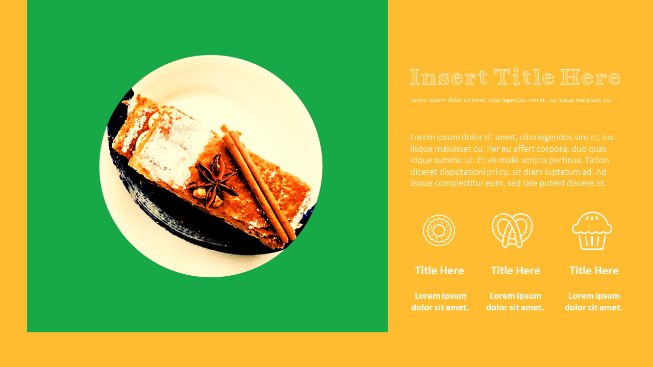 Colorful Dessert PowerPoint Templates Design