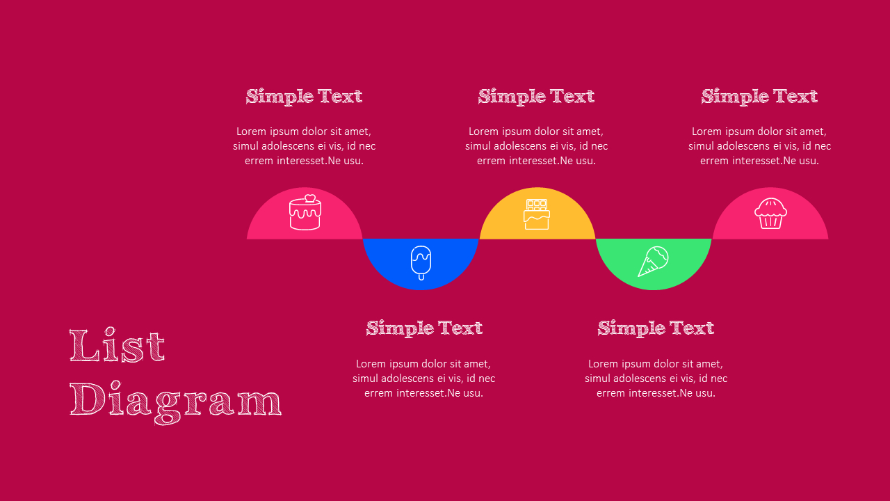 Colorful Dessert PowerPoint Templates Design