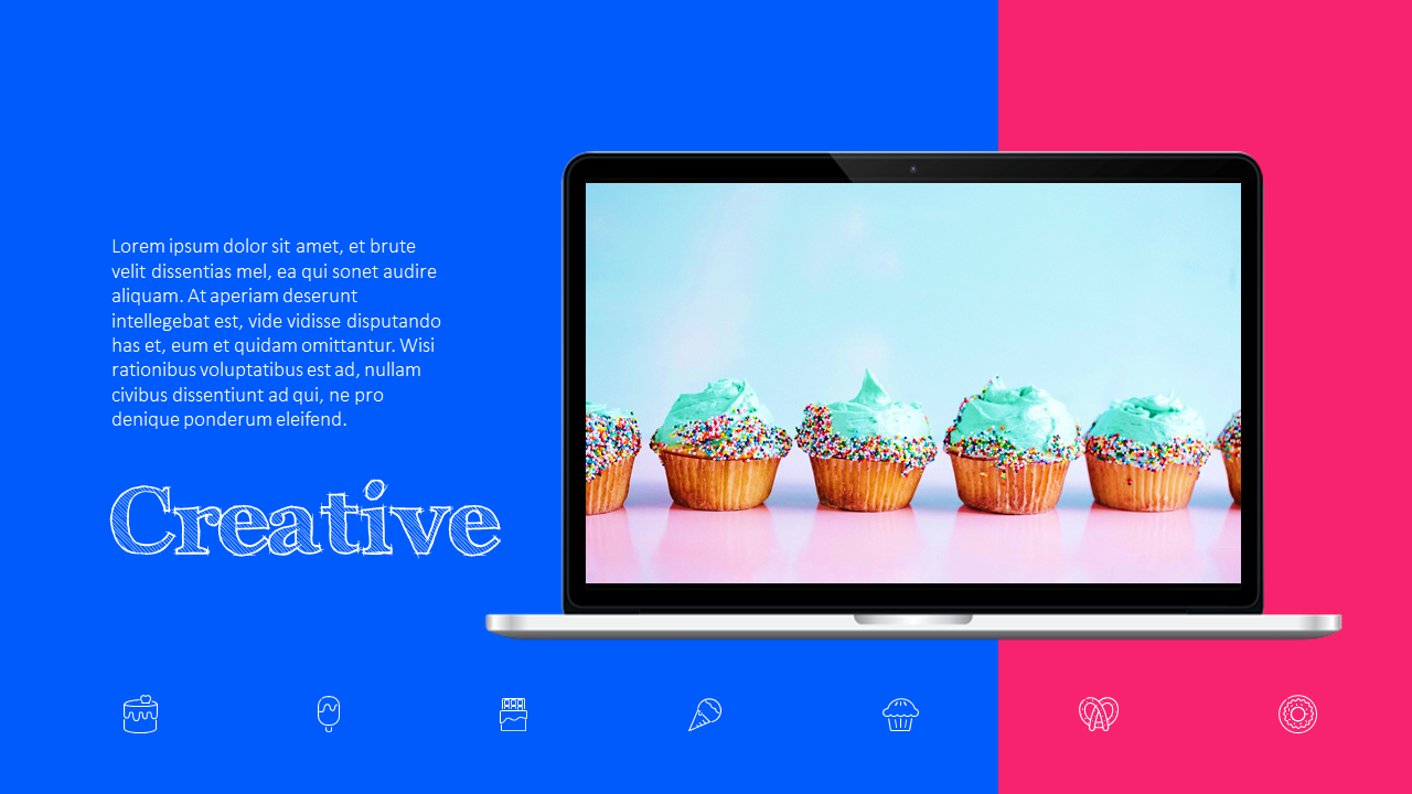 Colorful Dessert PowerPoint Templates Design
