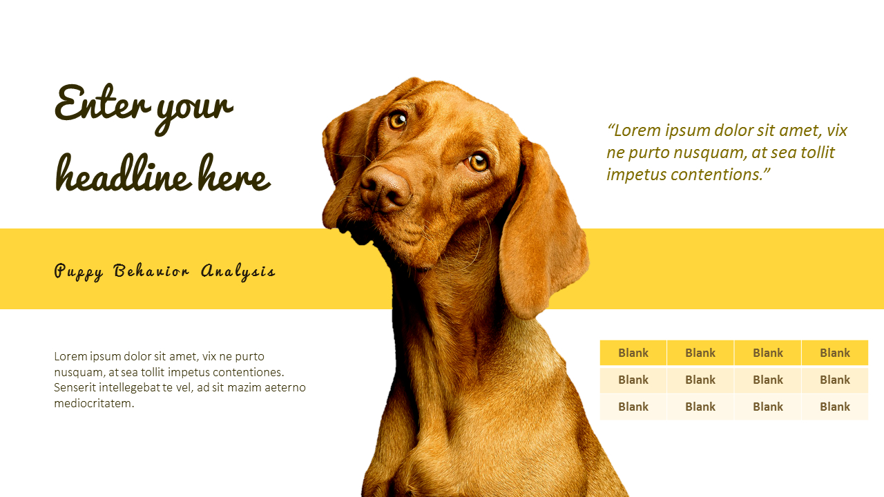 Puppy Behavior Analysis Templates Design