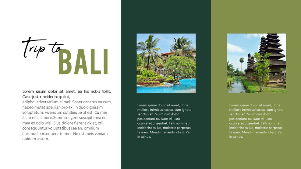 Trip to Bali Presentation PowerPoint Templates Design