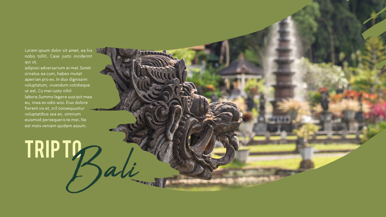 Trip to Bali Presentation PowerPoint Templates Design