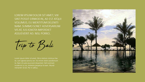 Trip to Bali Presentation PowerPoint Templates Design