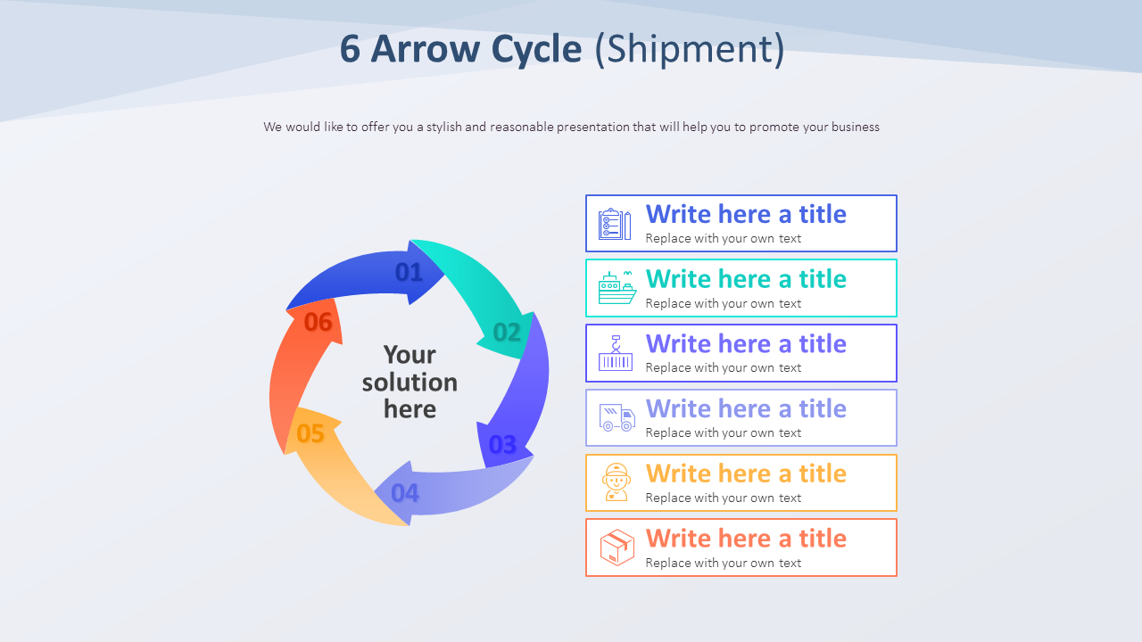 6 Arrow Cycle Diagram (Shipment)