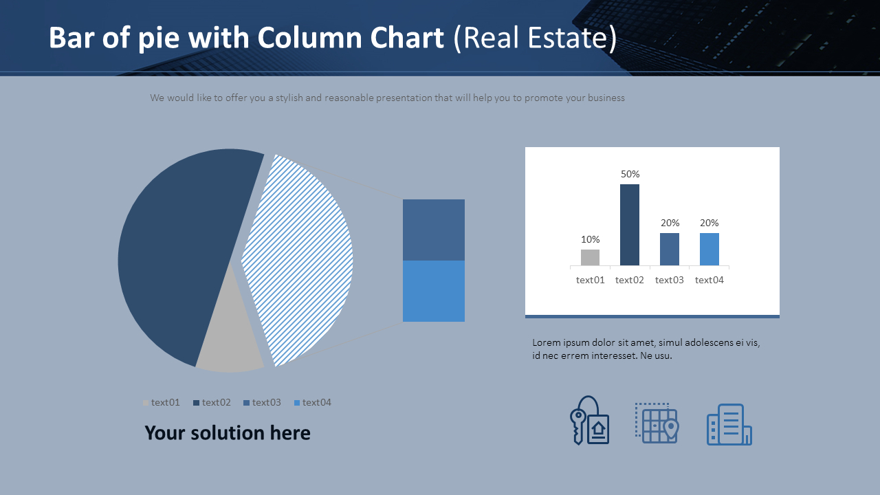Bar of pie with Column Chart (Real Estate)
