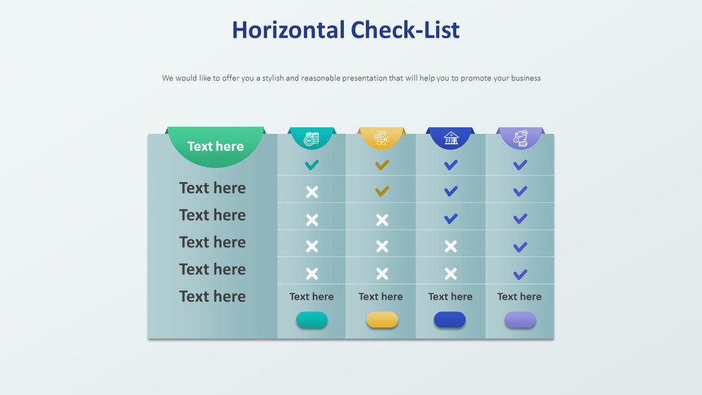 Horizontal Check-List Diagram