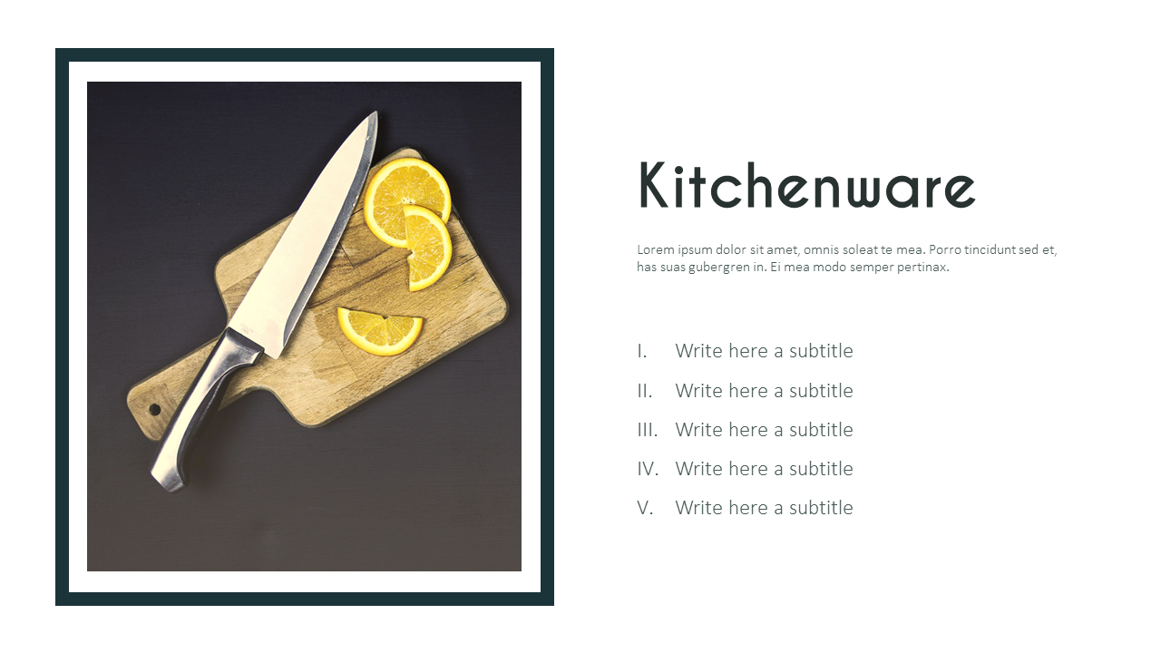Kitchenware PowerPoint Templates Design